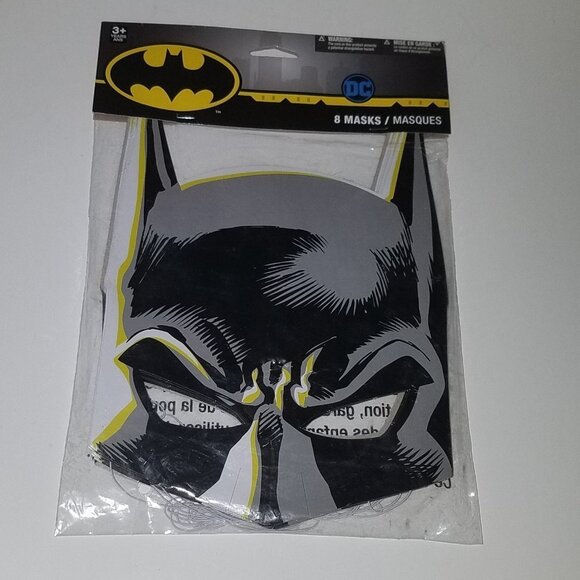 DC Comics | Party Supplies | New Package Batman 8 Paper Masks Birthday ...